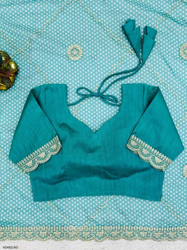 Tibby Silk Fabric with Digital Print Saree in Light Rama Green, Looking ...